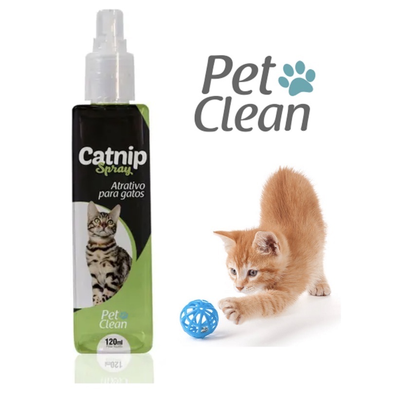 Catnip Spray Atrativo para Gatos Pet Clean - 120 ml | Shopee Brasil