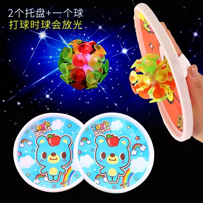 Brinquedo Infantil Bateu Colou Bola Ventosa Brilhante Com Led Pega Bola ...