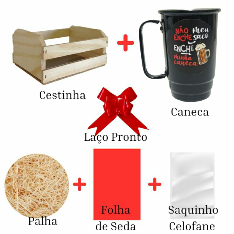 Caixinha de Madeira Com Caneca de alumínio Personalizada E Kit ...