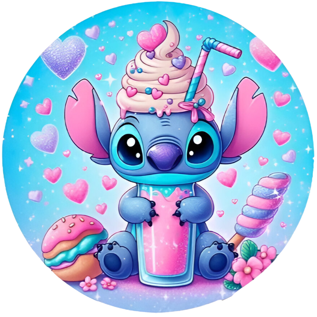 Painel Redondo Tecido Sublimado 3D Stitch 1,50 CRD - 153 | Shopee Brasil