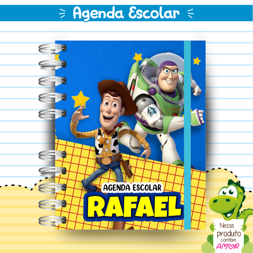 Agenda escolar personalizada | Toy Story | Shopee Brasil