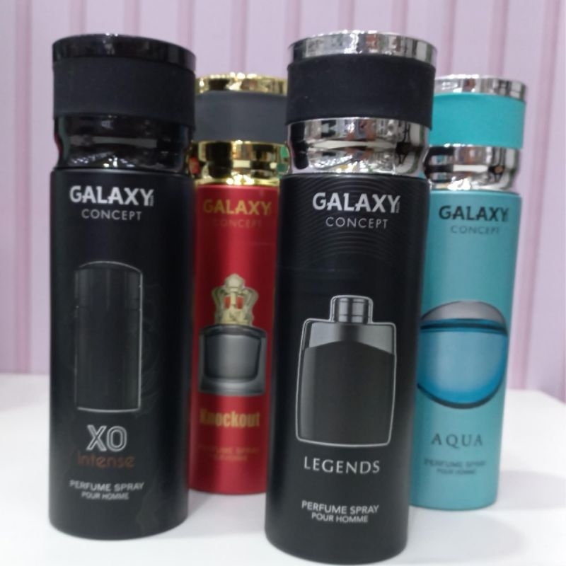 Perfume Aerosol Galaxy 200ml (Masculino) | Shopee Brasil