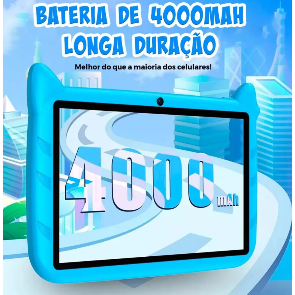 Tablet Infantil Para Crianças Kids Sonic Android 7 Polegadas Com 64GB ...