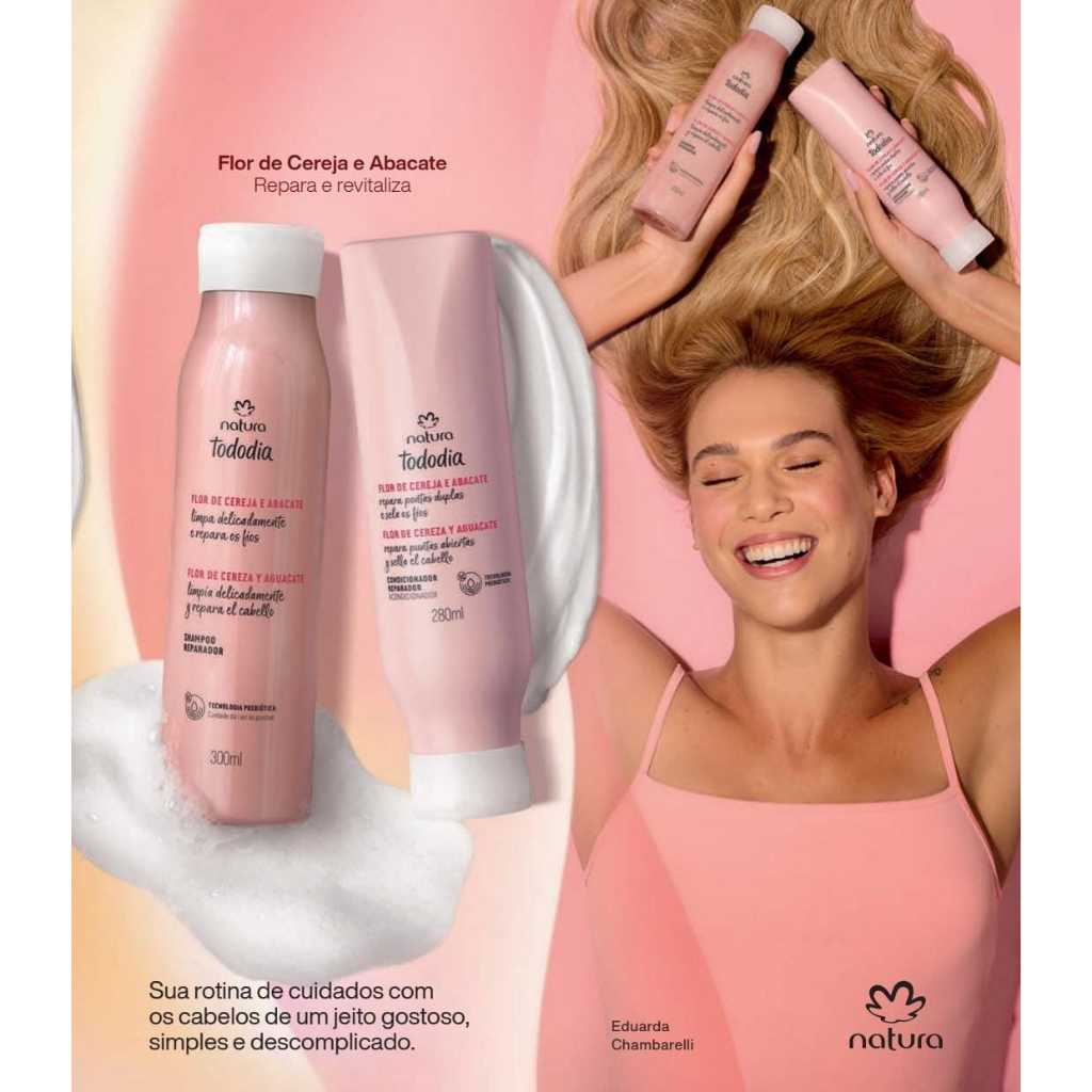 Shampoo e Condicionador Reparador Tododia Flor de Cereja e Abacate ...