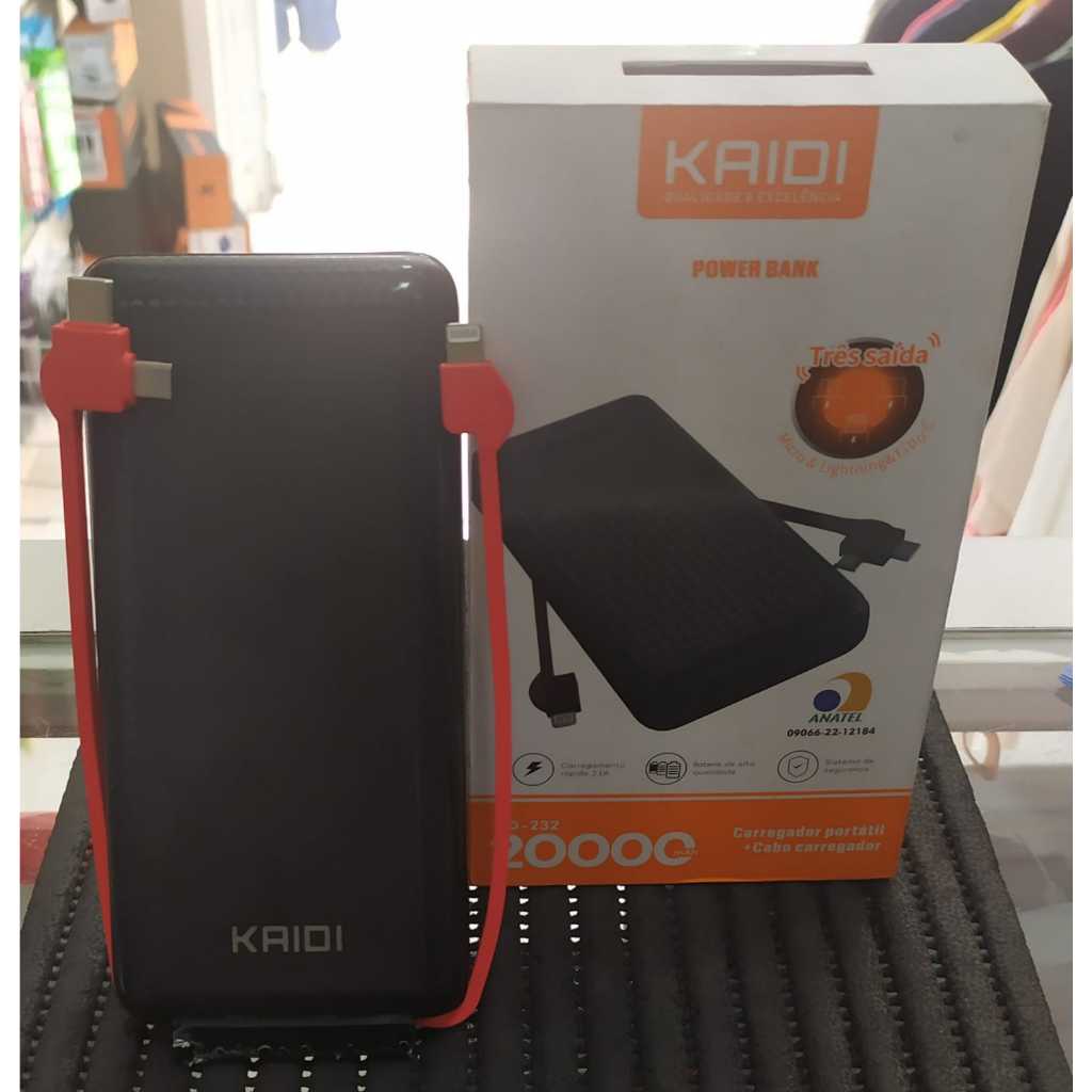 Carregador Portátil kaidi 20000mah | Shopee Brasil