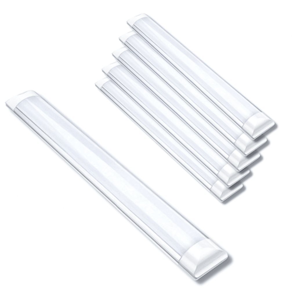 Kit 5 Luminárias Linear Tubular 120cm Sobrepor 45w Led Branco frio ...