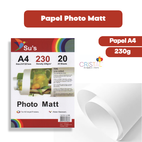20,40,60,80 Folhas de Papel Fotográfico Premium A4 Matt (fosco) 230g | Shopee Brasil