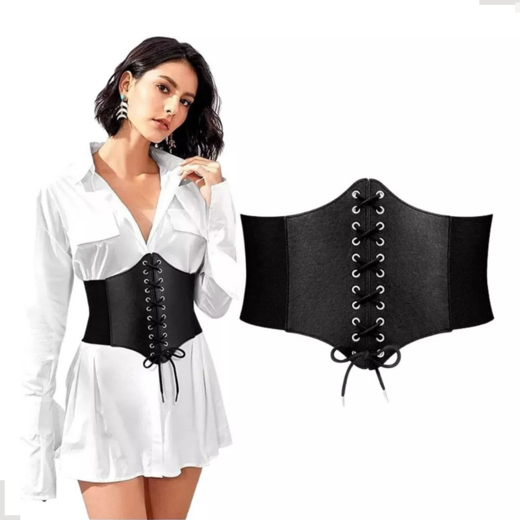 Cinto Corselet Corpete Feminino Corset Espartilho Elástico | Shopee Brasil