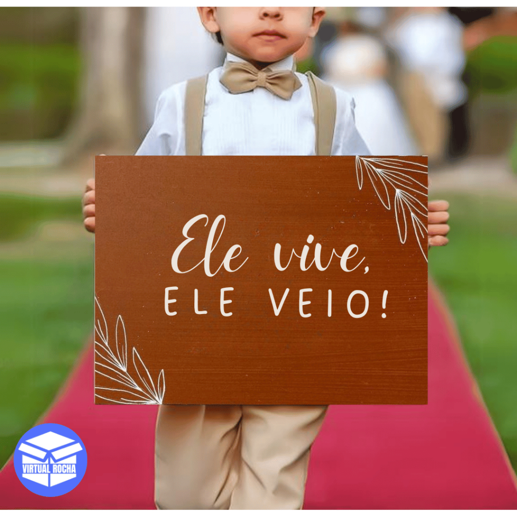 Placa Decorativa Casamento Ele vive, ele veio | Shopee Brasil