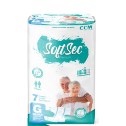 FRALDA GERIATRICA. SOFTSEC PREMIUM REGULAR TAM - G. PCT C/7 | Shopee Brasil