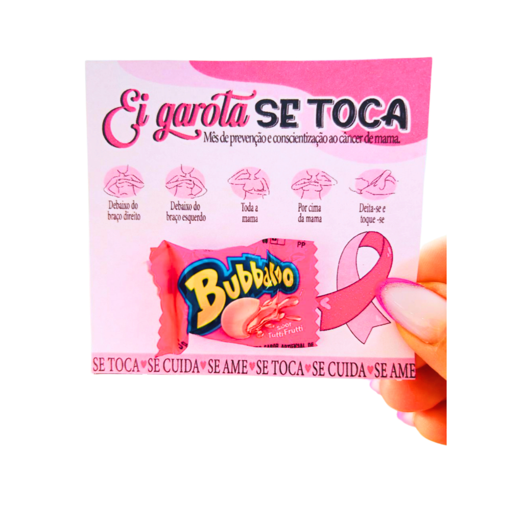 50 Cartões Para Bubbaloo Lembrancinha Outubro Rosa Mimo | Shopee Brasil