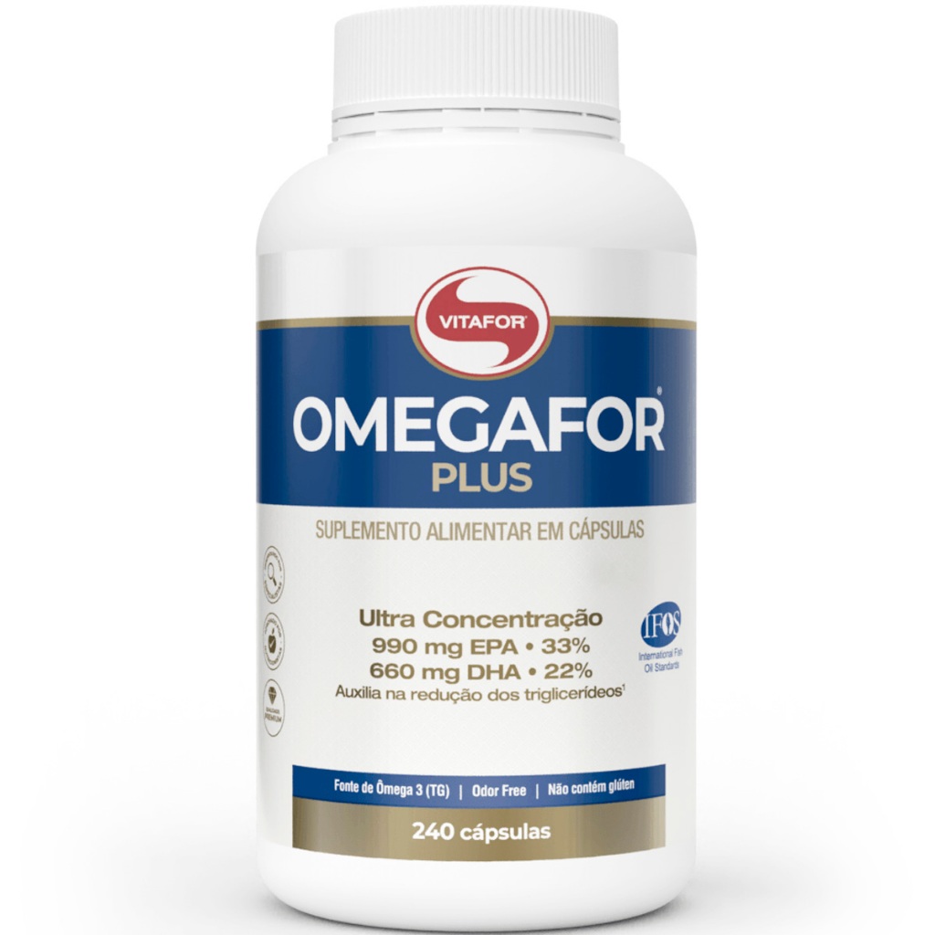 OMEGAFOR PLUS 240 CÁPSULAS ORIGINAL VITAFOR | Shopee Brasil