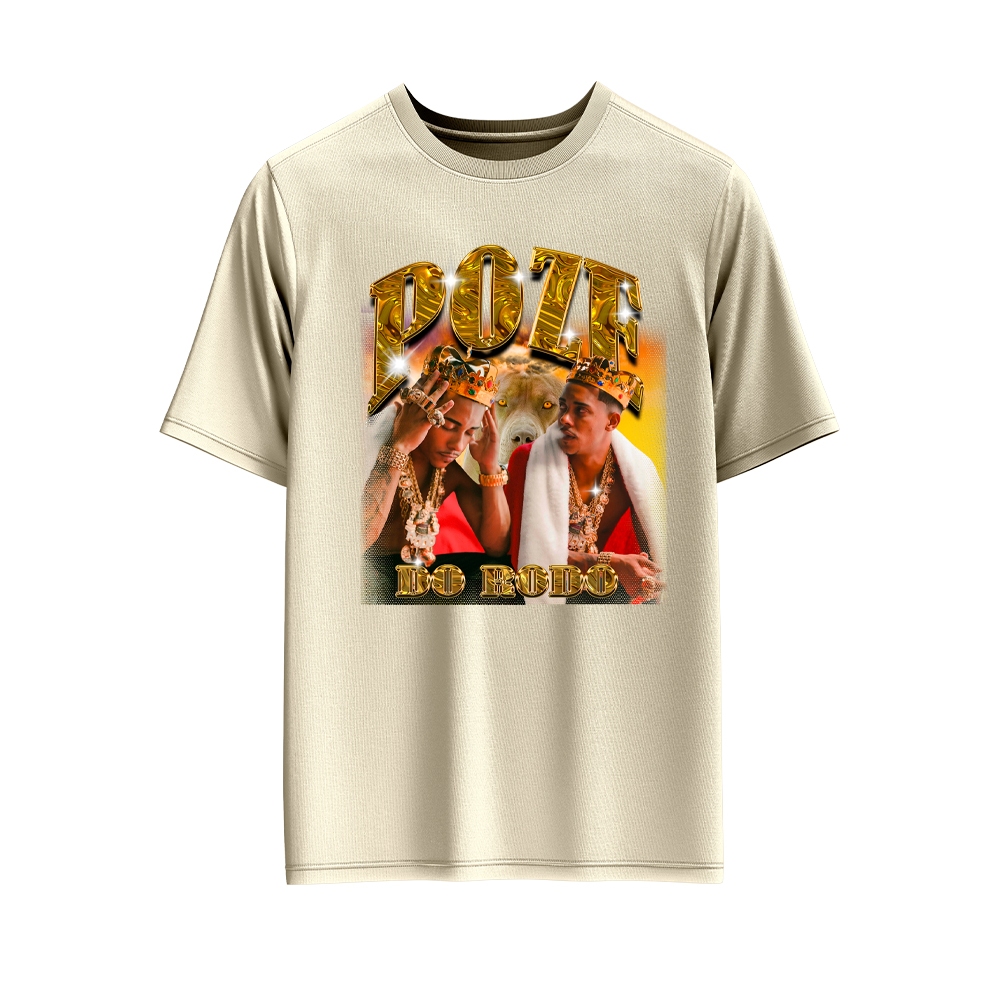 Camiseta oversized mc Poze do rodo cantor funk camisa 100% algodão ...