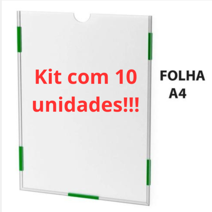 Kit 10 un Display A4 Parede Vertical | Shopee Brasil