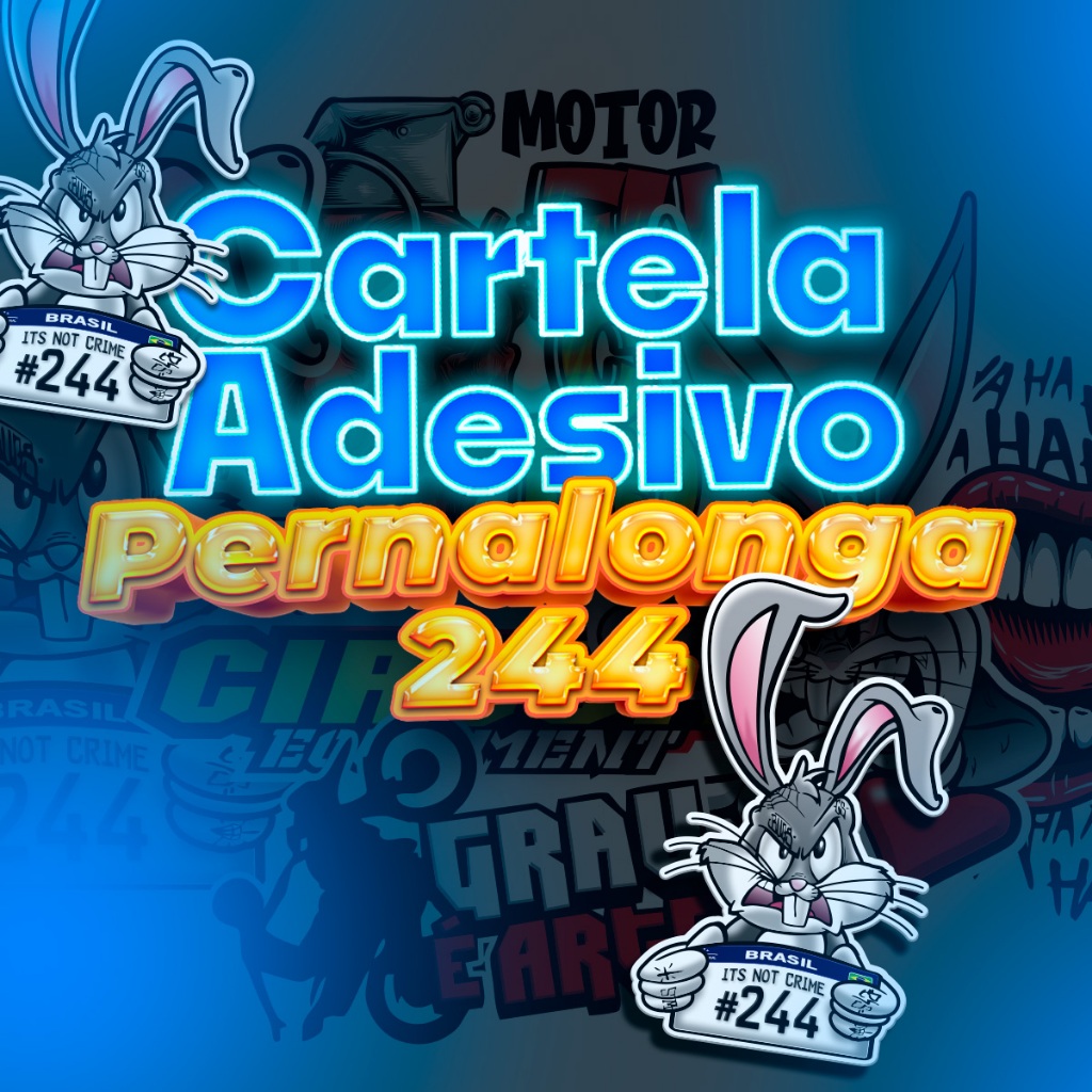 Adesivo Pernalonga 244 Grau - Moto, Carro, Bicicleta | Shopee Brasil