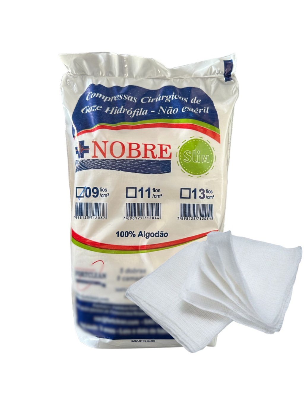 5x Pacote de Compressa de Gazes Não Estéril Nobre Slim Preço Atacado 9 ...