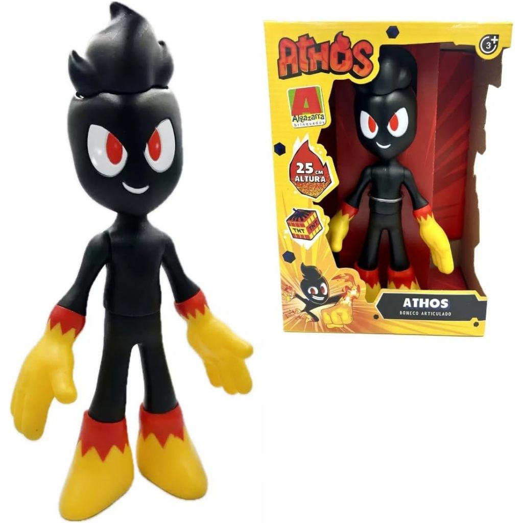 Boneco Athos Minecraft Vinil Articulado 25cm - Algazarra | Shopee Brasil