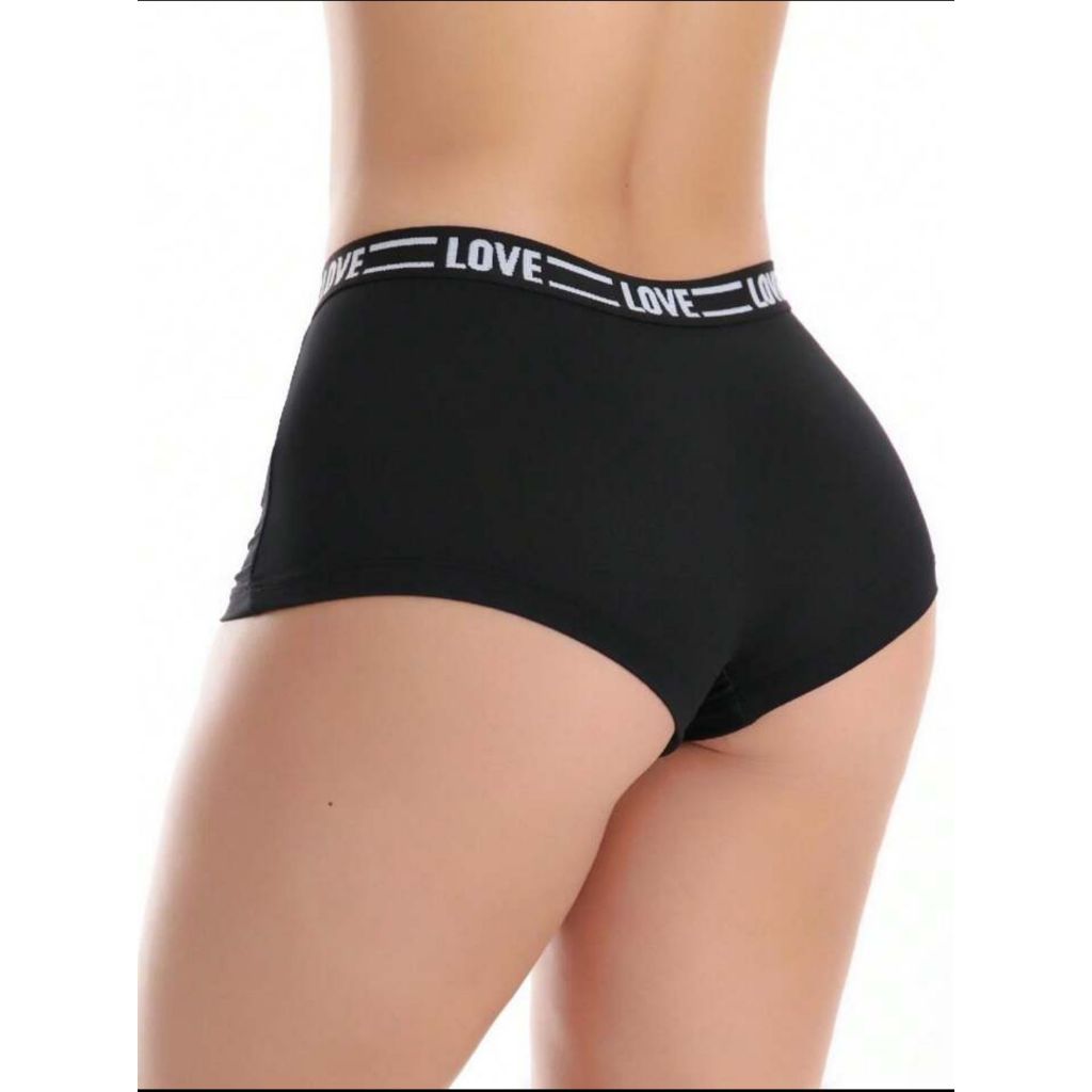Kit 5 Calcinha Box Cueca Feminina Shortinho De Microfibra Com Forro de Algodão | Shopee Brasil
