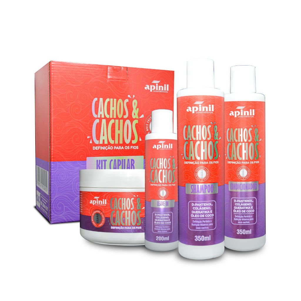 Kit Cachos e Cachos Apinil - 4 Itens | Shopee Brasil