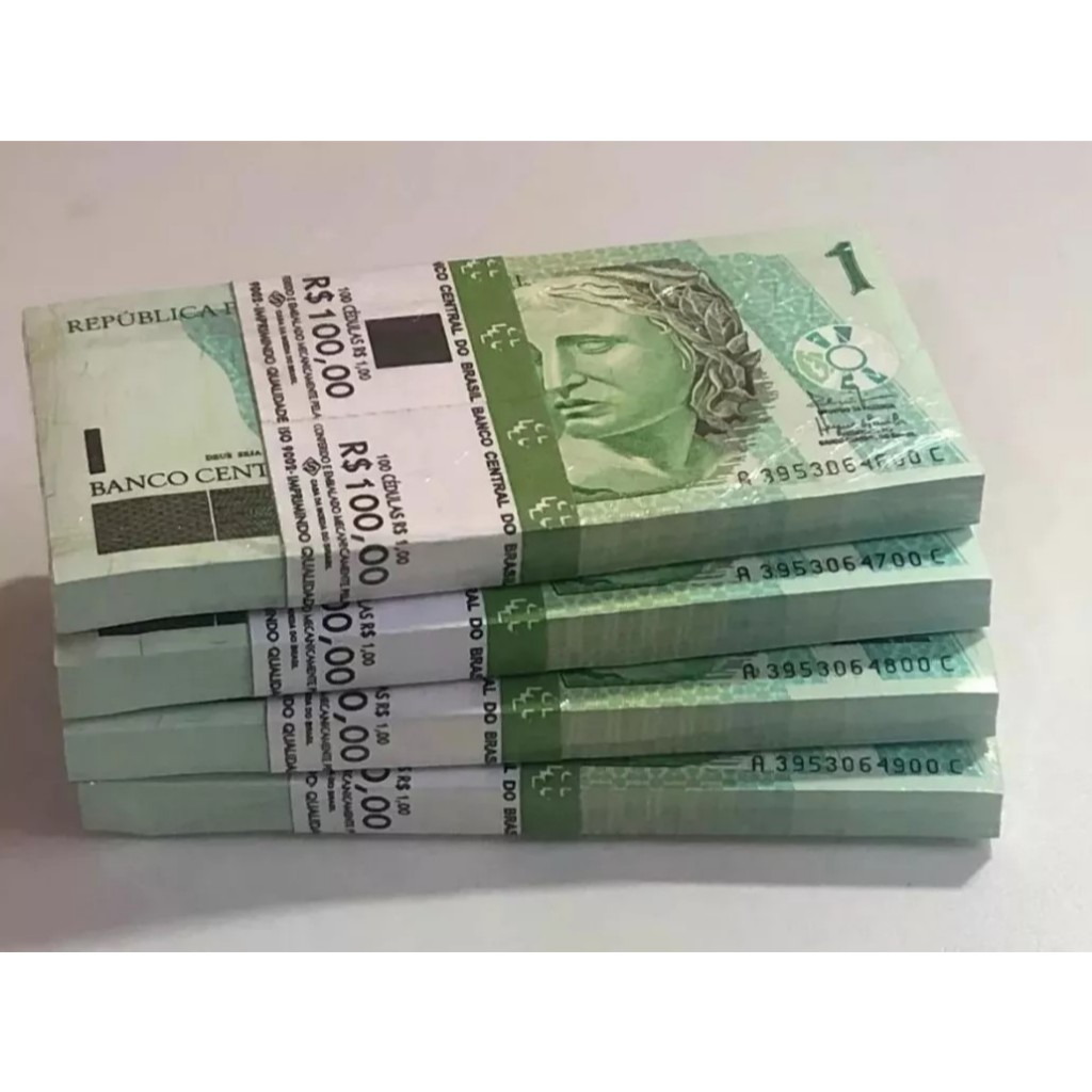 Nota Falsa de 1 Real Tamanho Real - Colecionável e Decorativa | Shopee ...