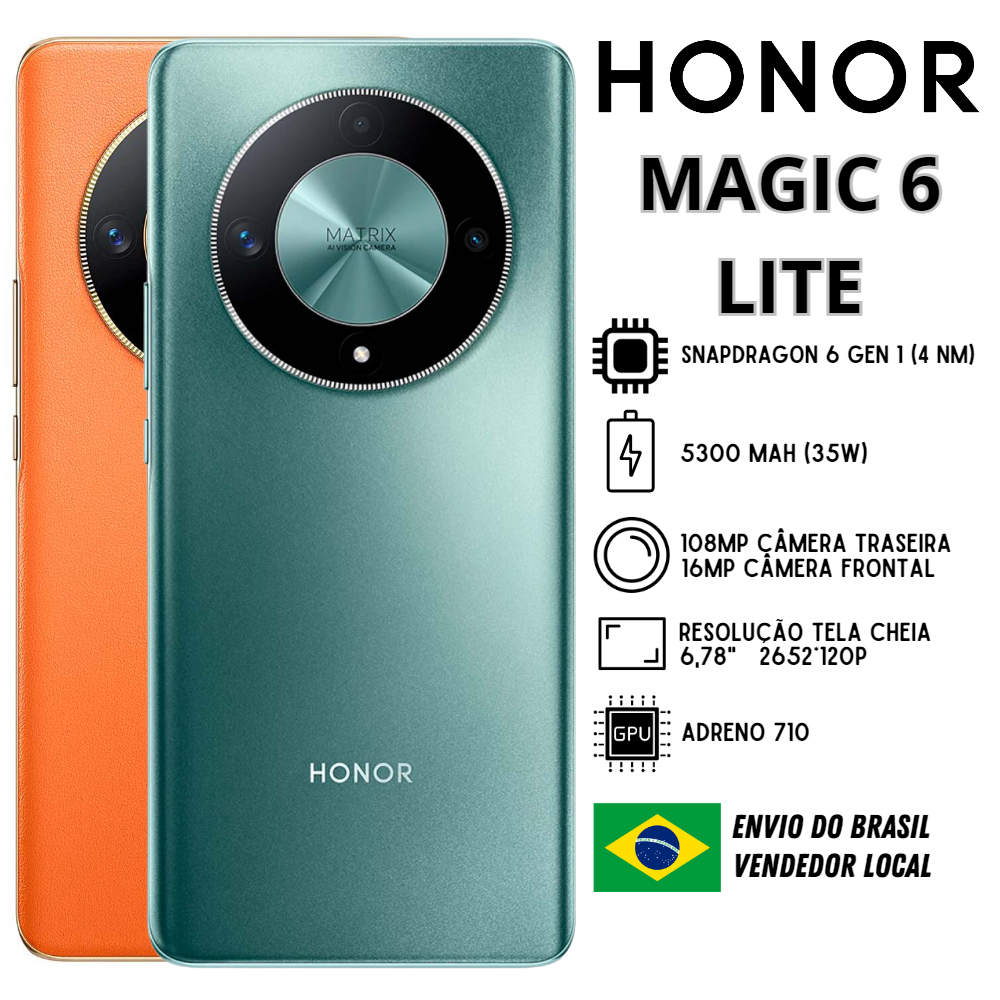 Celular Honor Magic 6 Lite | Envio do Brasil | Smartphone 5G , ROM ...