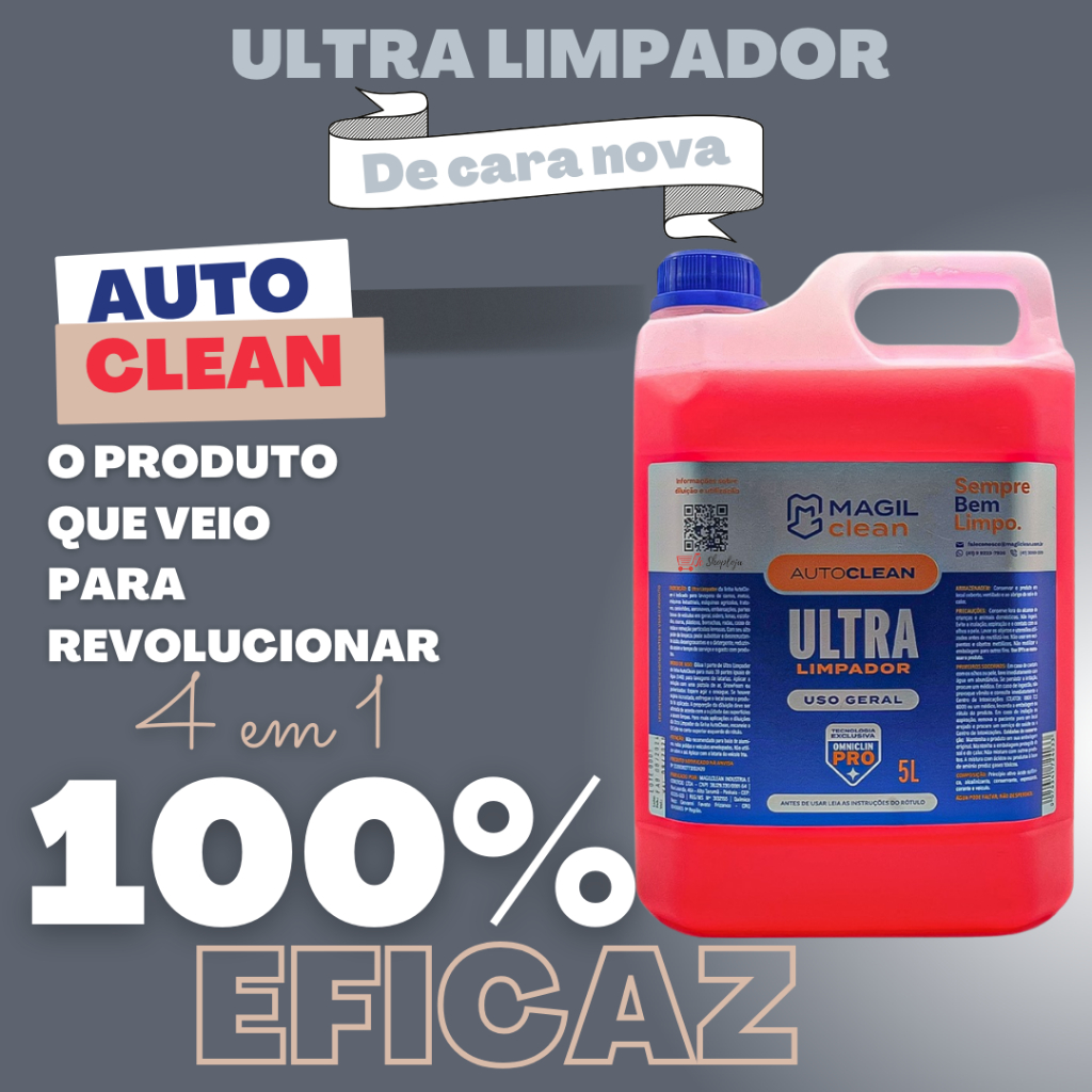 AutoClean Ultra Limpador Concentrado Faz 200 Litros | Shopee Brasil
