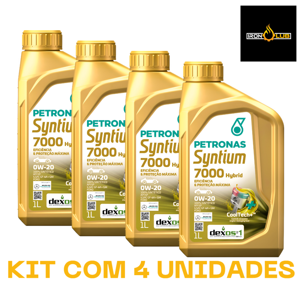 KIT 4 LITROS PETRONAS SYNTIUM 7000 HYBRID 0W20 DEXOS 1 GEN 3 | Shopee ...