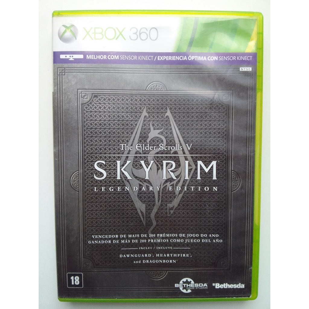 Jogo Xbox 360 Skyrim Legendary Edition - Mídia Física Original (Usado ...