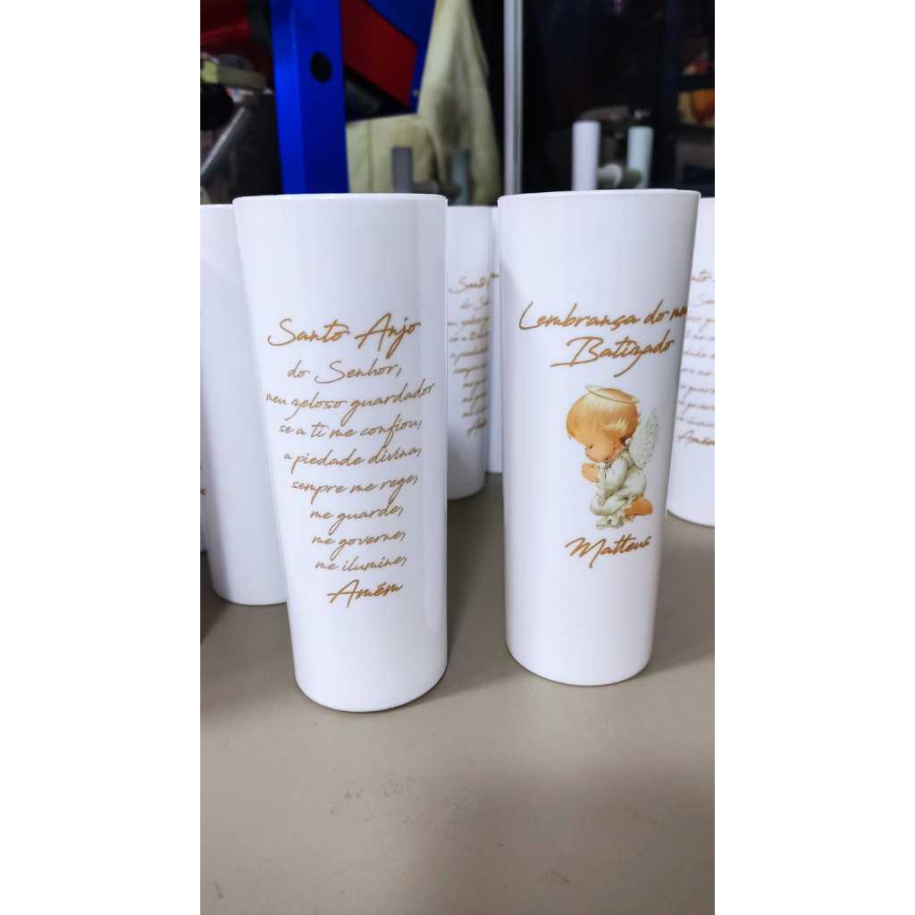 KITS COPO LEMBRANCINHA DE BATIZADO COPOS PERSONALIZADOS | Shopee Brasil
