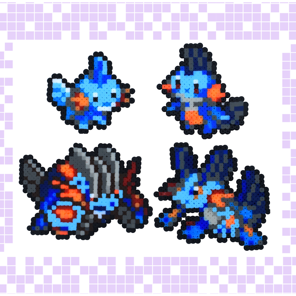 Pokemon Linha Evolutiva Mudkip, Marshtomp, Swampert, Mega Swampert ...