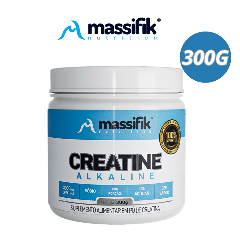 Creatina Monohidratada 300g - 100% Pura Importada - Alkalina - Massifik ...