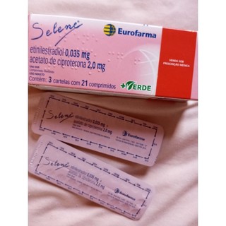 anticoncepcional Selene caixa com duas cartelas dentro da validade ...