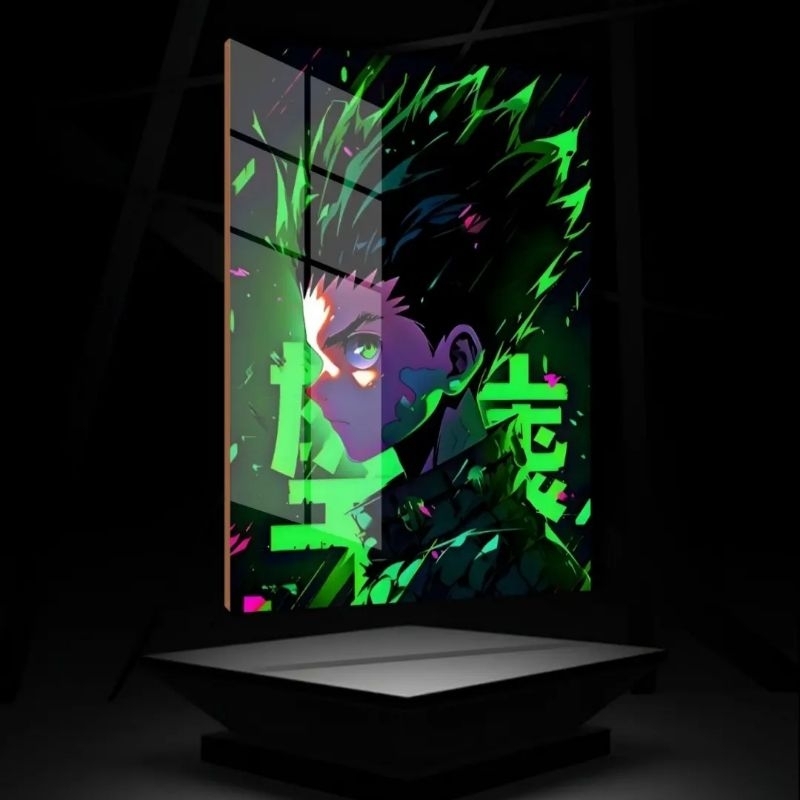 Quadro de MDF Izuku Midoriya Neon My hero academia MHA Anime Placa ...