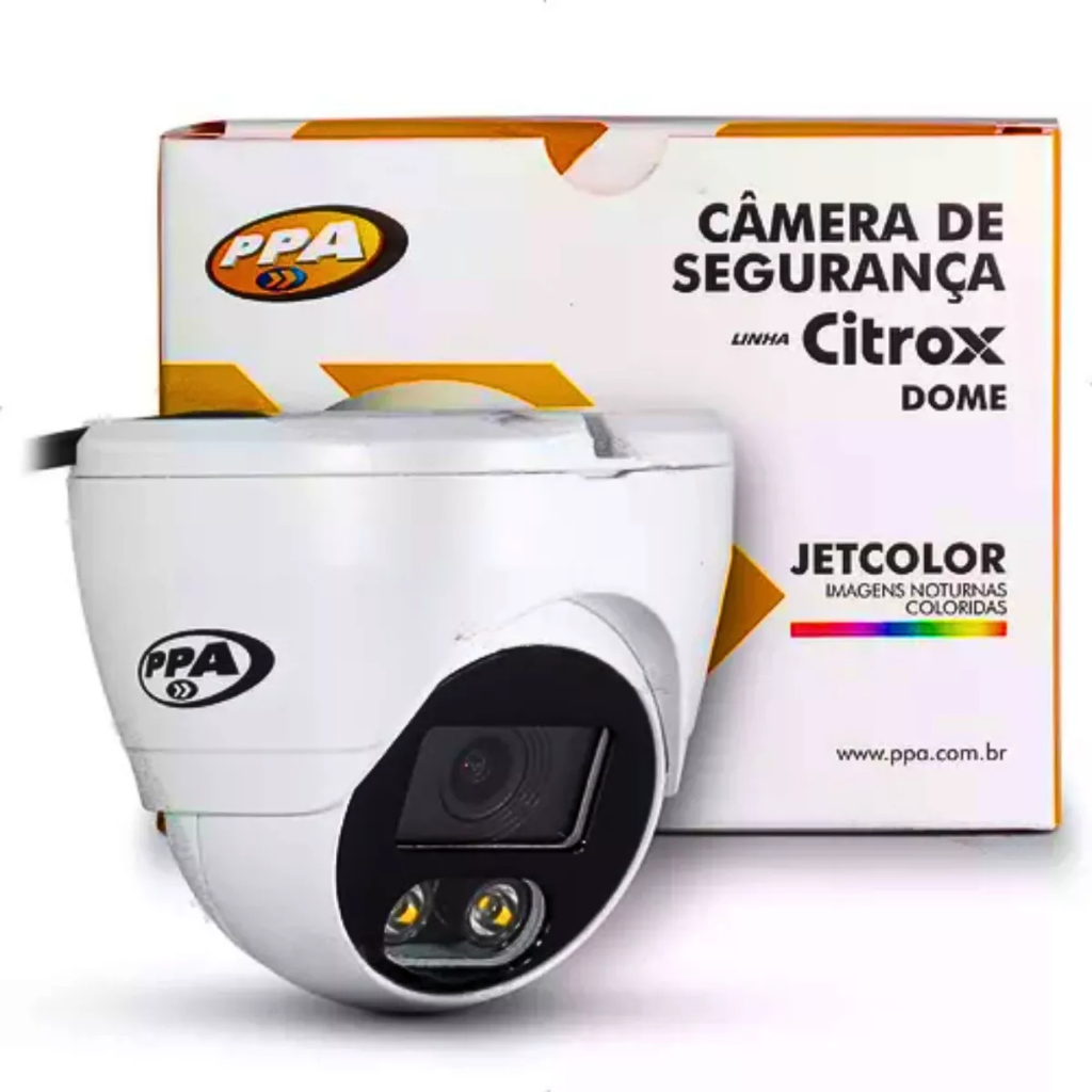 Camera Dome Jetcolor Citrox PPA Full Hd 2mp 2.8mm Colorido A Noite ...