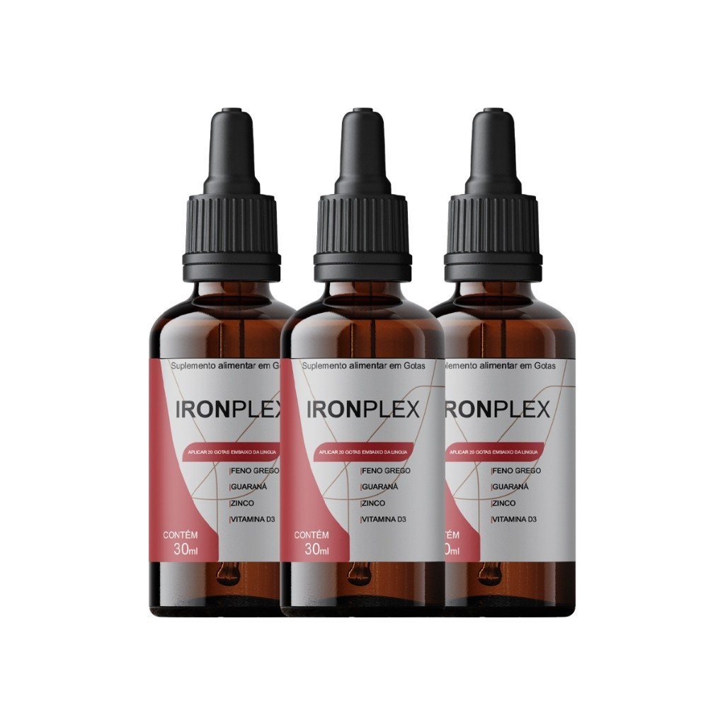 Leve 3 Pague 2 IronPlex Gotas 30ml Original Alto Desempenho | Shopee Brasil