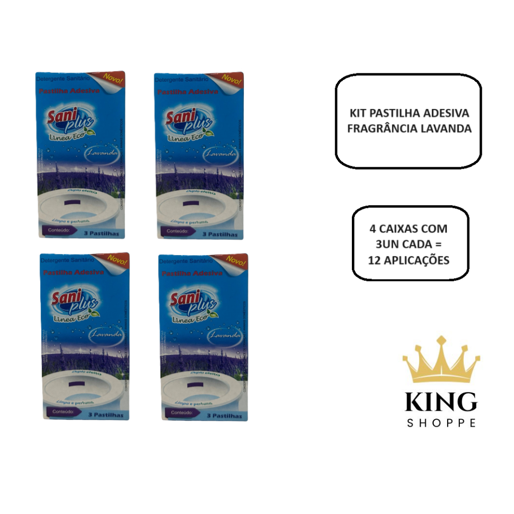 KIT 4 CAIXAS PASTILHA ADESIVA SANITÁRIA SANIPLUS - 3 UN CADA CAIXA ...