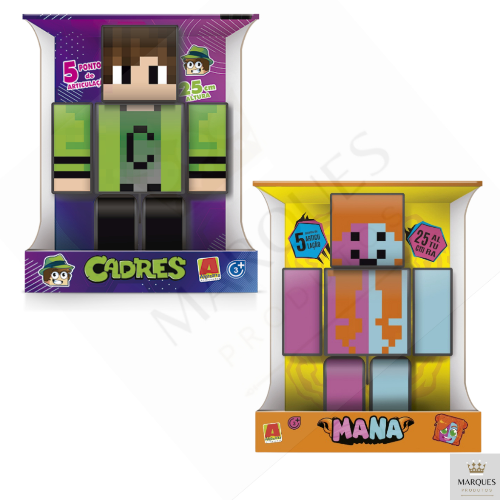 Kit Boneco Minecraft Cadres + Mana Gamer 25 cm Original | Shopee Brasil