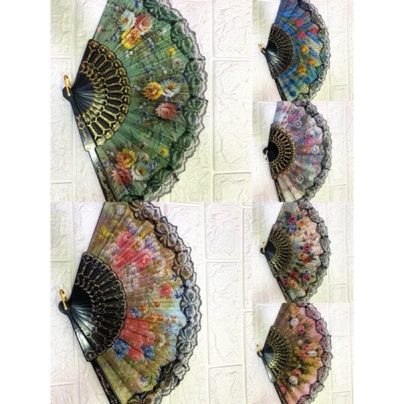 50 Leque de mão chinês com Flores | Shopee Brasil