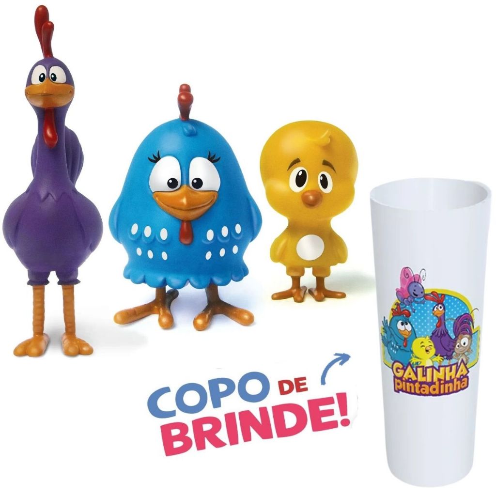 Familia Galinha Pintadinha Brinquedo Para Bebês Vinil Macio Para Hora ...