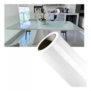 Adesivo Vinil Branco Laca Para Laquear Vidro Envelopamento Mesa 1,50 x ...