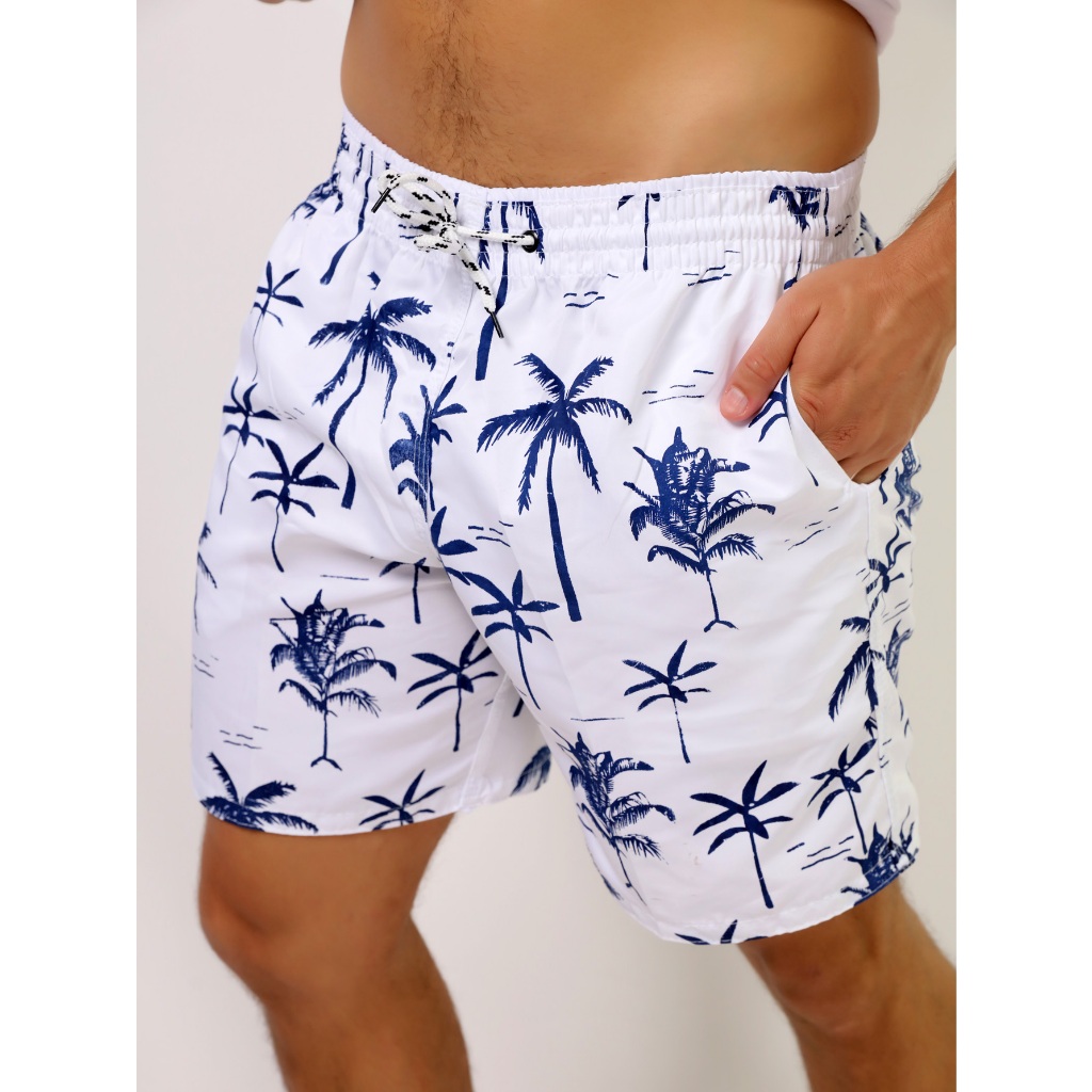 Short Tactel Grosso Masculino Mauricinho Adulto Surf Praia Piscina ...