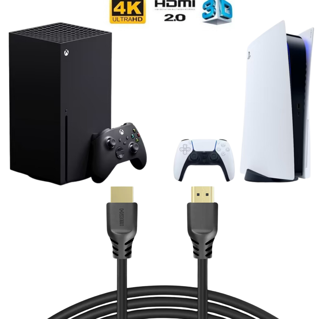 Cabo HDMI 2m 4K Ultra HD - Compatível: PlayStation 4/5 - Xbox One ...
