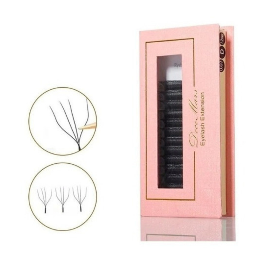 Cílios W 4D Decemars marron Original com Selo Volume Egípcio Extensão ...