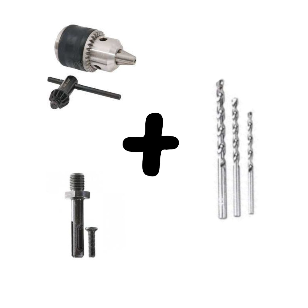 Kit mandril com brocas e adaptador | Shopee Brasil