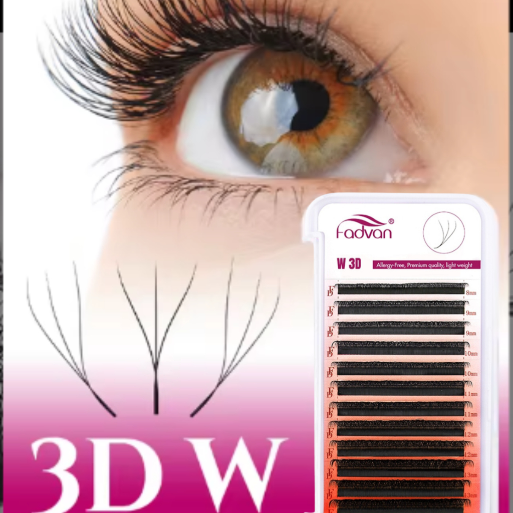 Cílios Fadvan W Shape 3D, 4D, 5D, 6D, 7D, 8D, 6D(3D doble),8D(4D doble ...