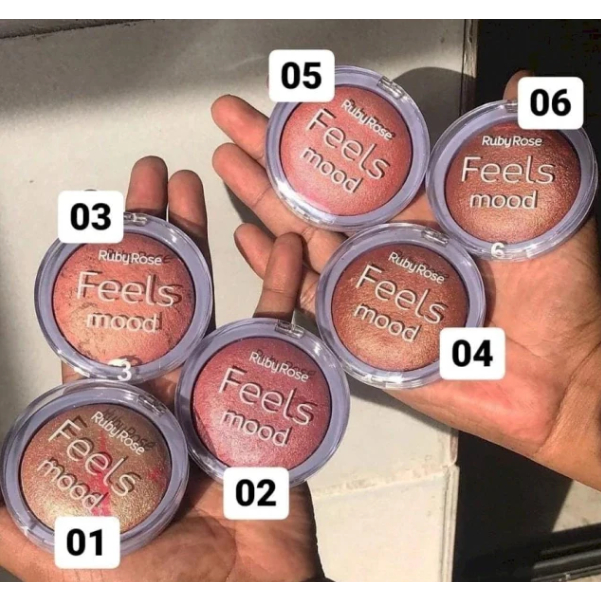 Blush Ruby Rose Feels Mood Baked Blush | Shopee Brasil