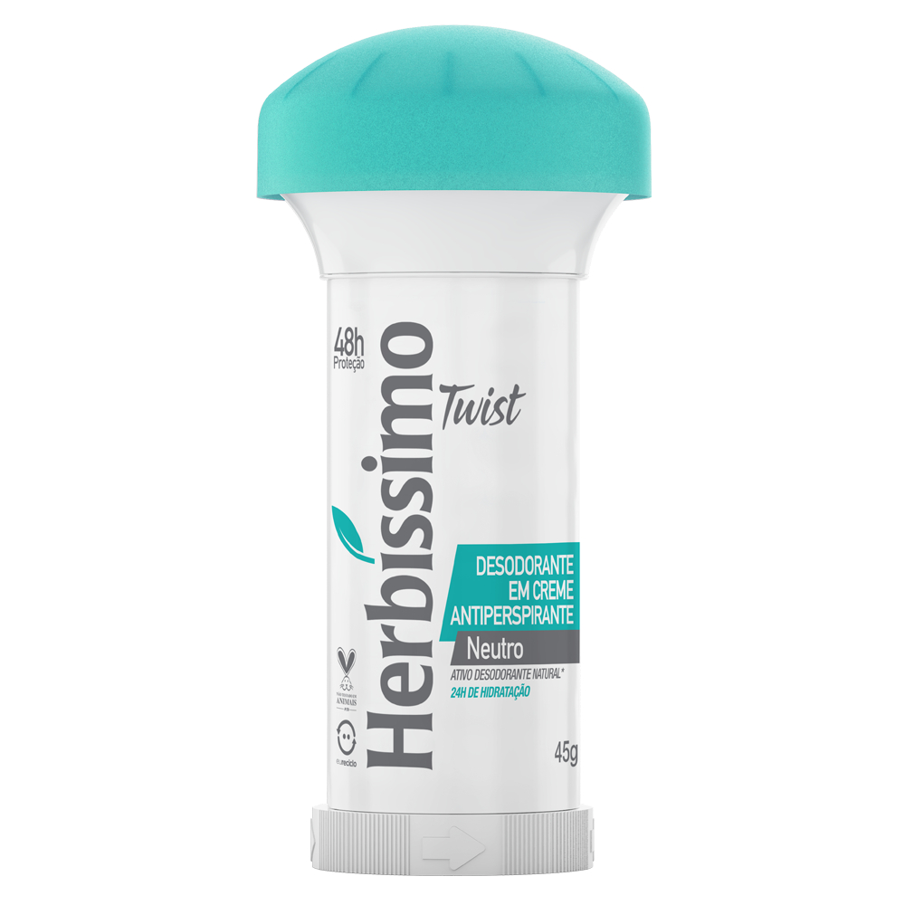 Desodorante Twist Antitranspirante Neutro Herbíssimo 45G | Shopee Brasil