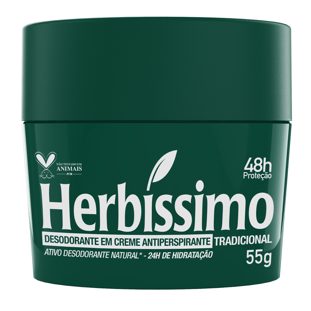 Desodorante Creme Antitranspirante Tradicional Herbíssimo 55G | Shopee ...