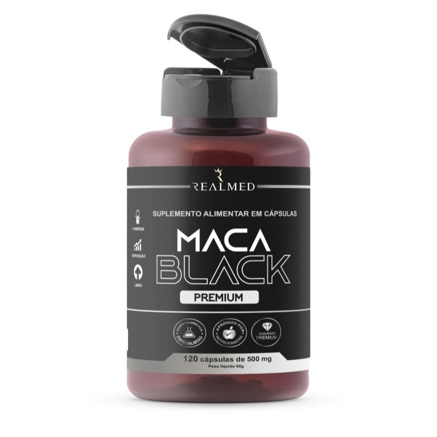 Maca Black 100% Pura 120 Capsulas - Realmed | Shopee Brasil