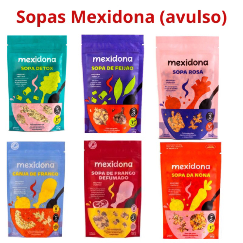 Sopas mexidona 1 unidade Sopas Instantânea Avulsa Sopa Detox | Shopee ...